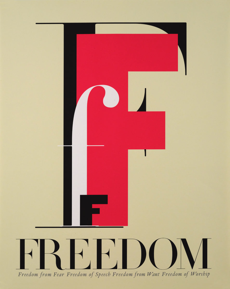 Ruth Ansel poster, Four Freedoms, Freedom | Grafa Gallery