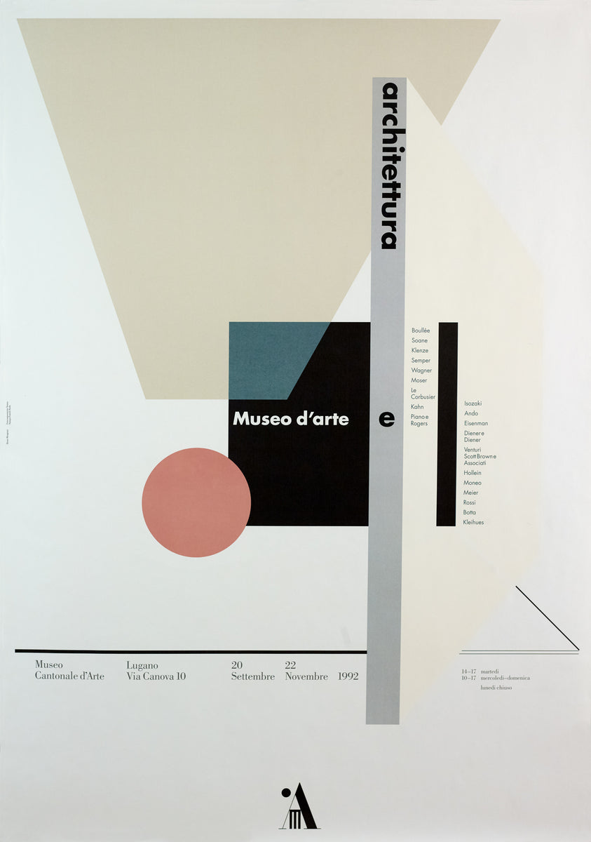 Bruno Monguzzi poster,Museo d’Arte e Archittectura | Grafa Gallery