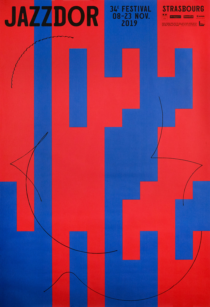 Helmo poster, Jazzdor Festival Strasbourg 2019 | Grafa Gallery